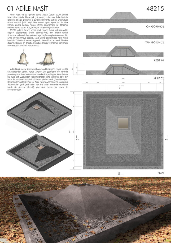 Katılımcı (Adile Naşit Mezarı), İstanbul'un Mezarları Tasarım Yarışması ...