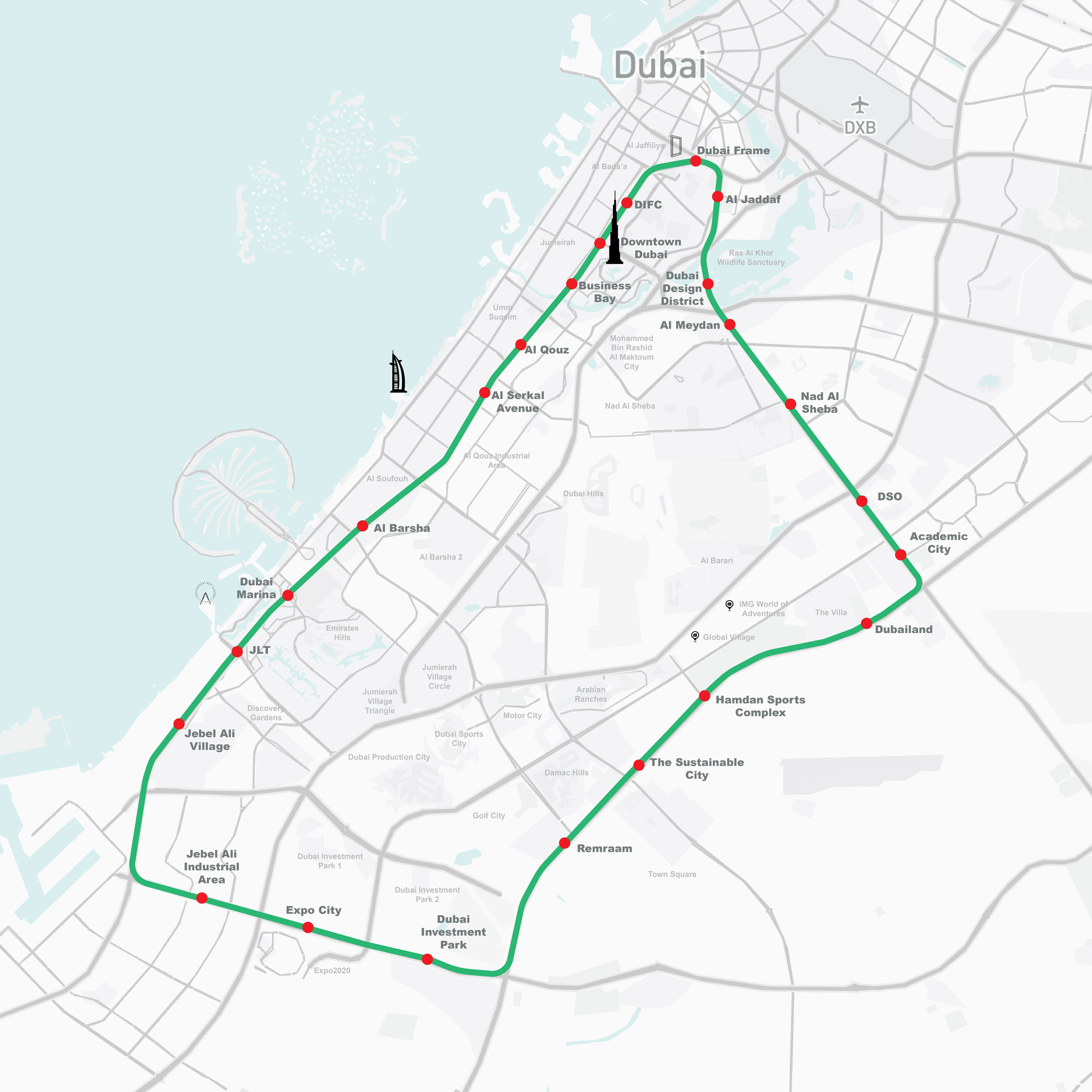Urb'den Dubai’ye 93 Kilometrelik Bisiklet Yolu Önerisi - Arkitera