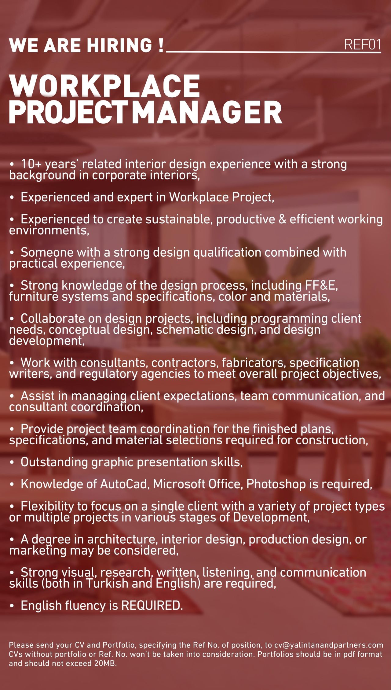 Yalın Tan + Partners is Looking For Team Members - Arkitera