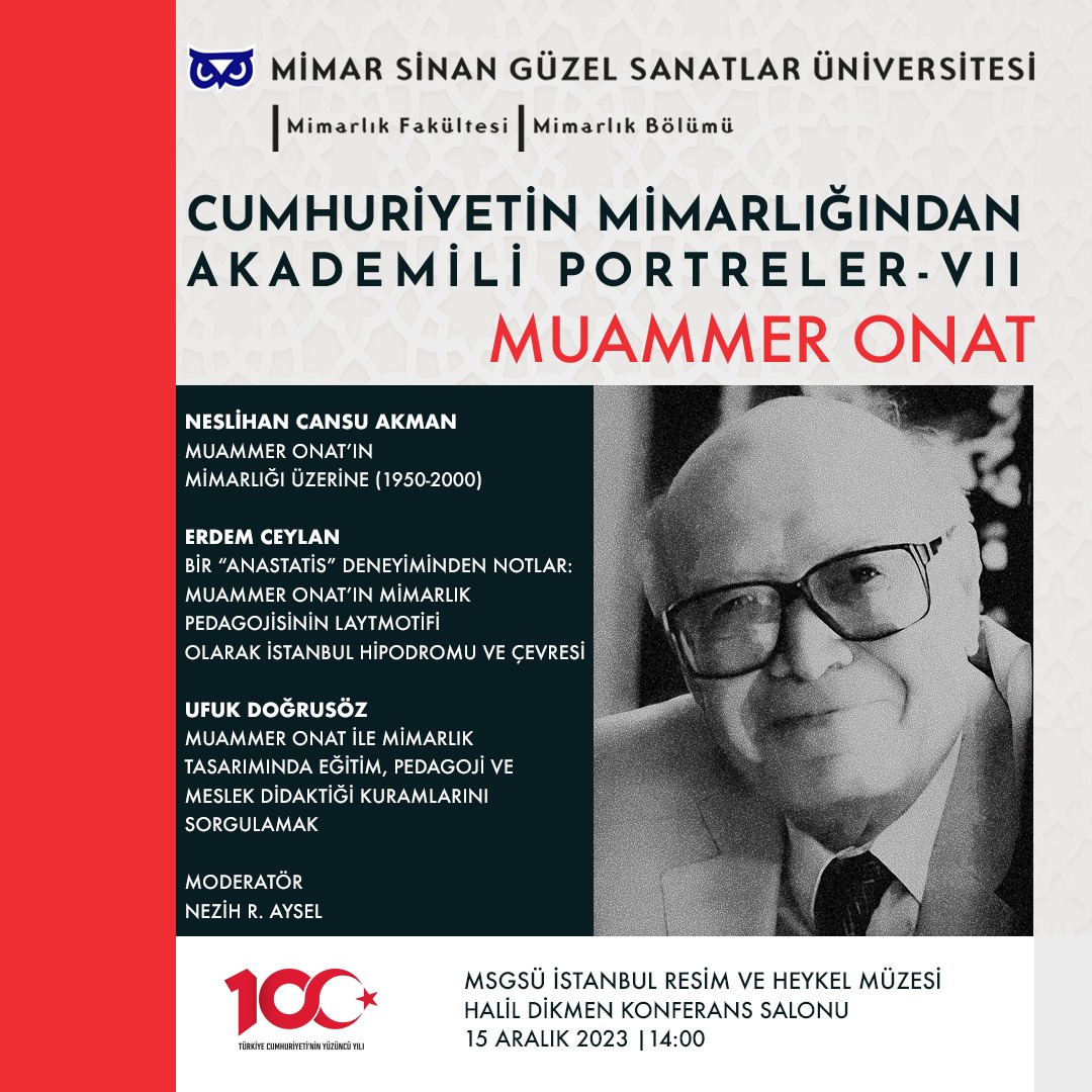 Cumhuriyetin Mimarlığından Akademili Portreler VII – Muammer Onat - Arkitera