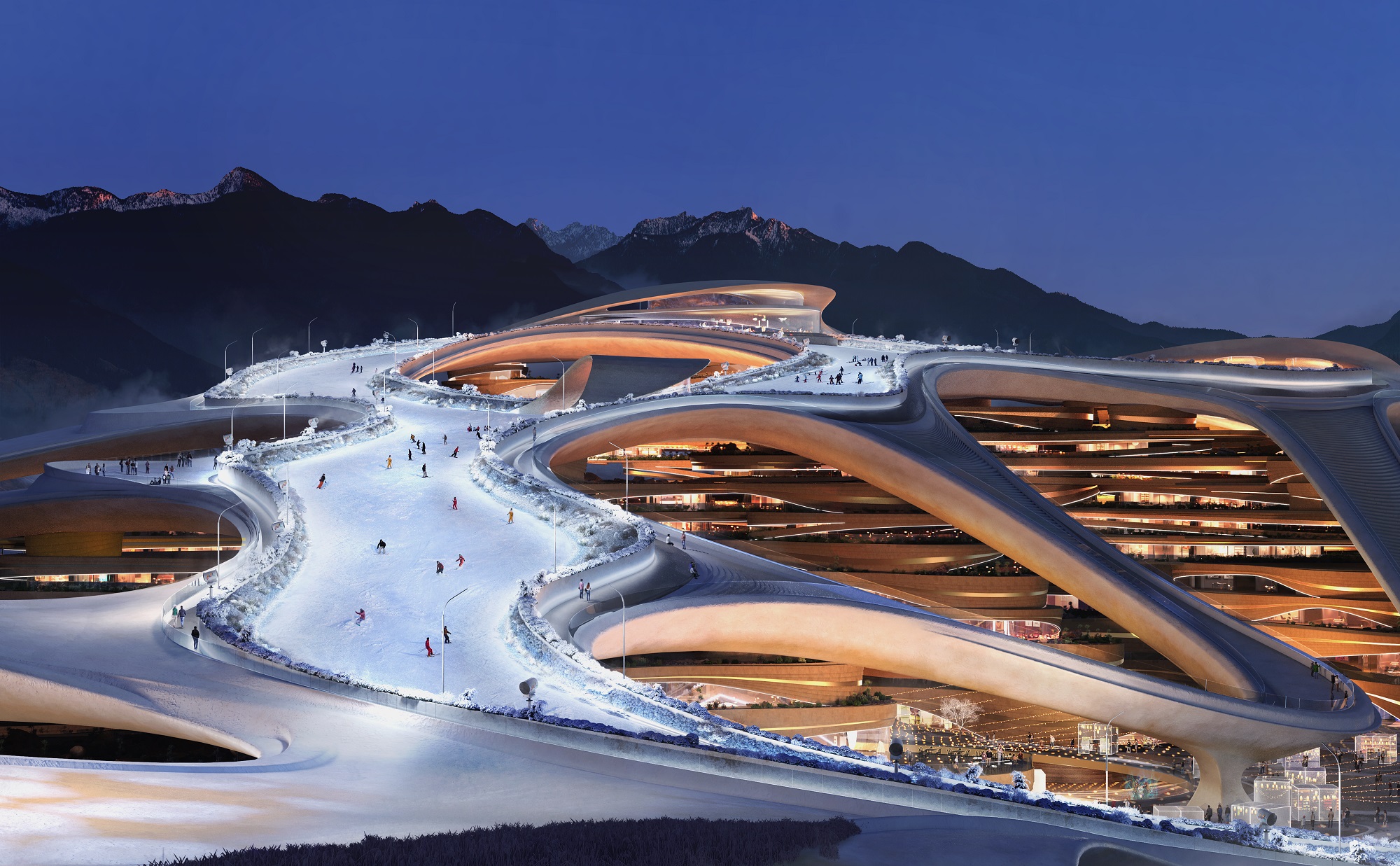 Aedas-designed Trojena Ski Village: A Futuristic Ski Destination in NEOM - Arkitera