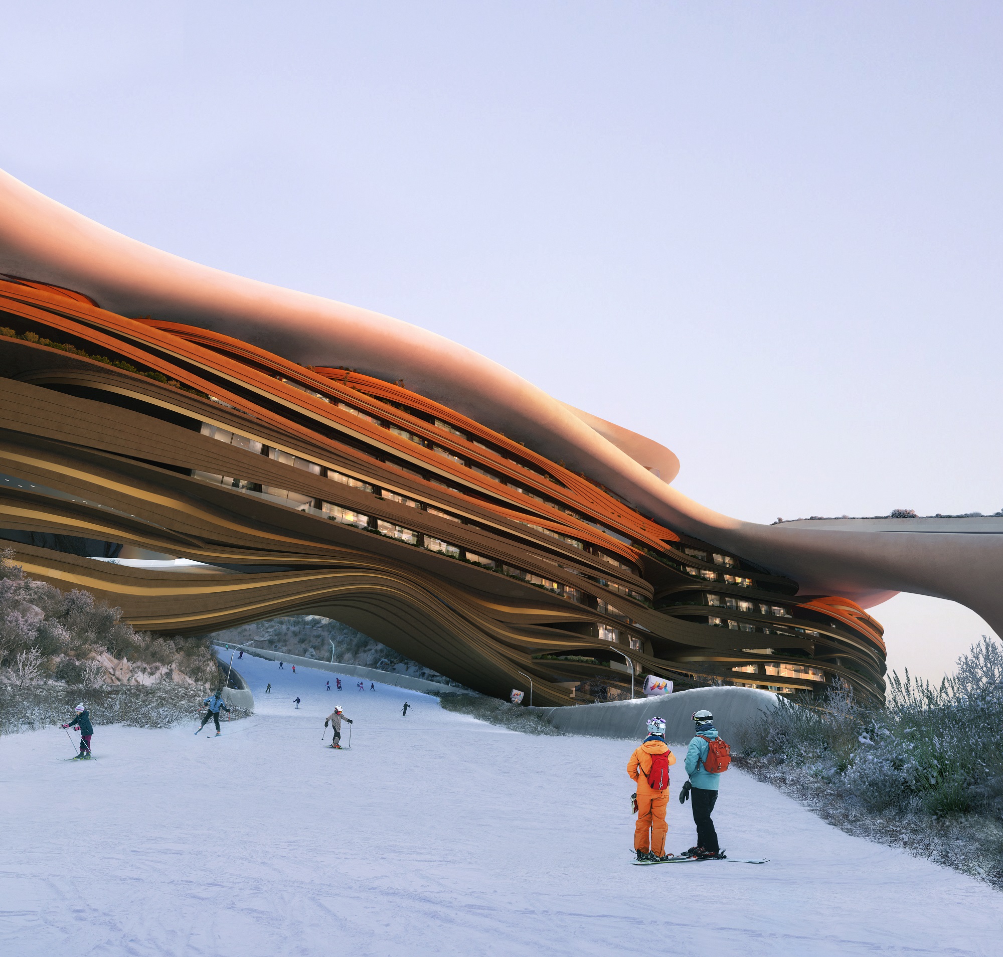 Aedas-designed Trojena Ski Village: A Futuristic Ski Destination in NEOM - Arkitera