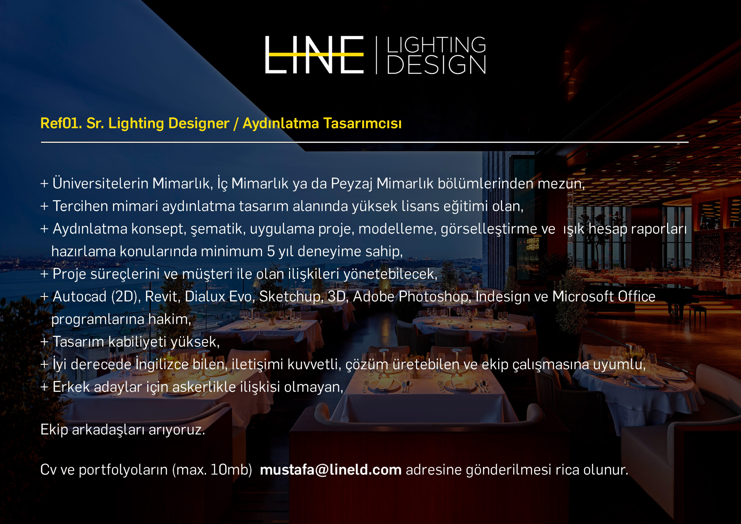 LINE Lighting Design Takım Arkadaşları Arıyor - Arkitera