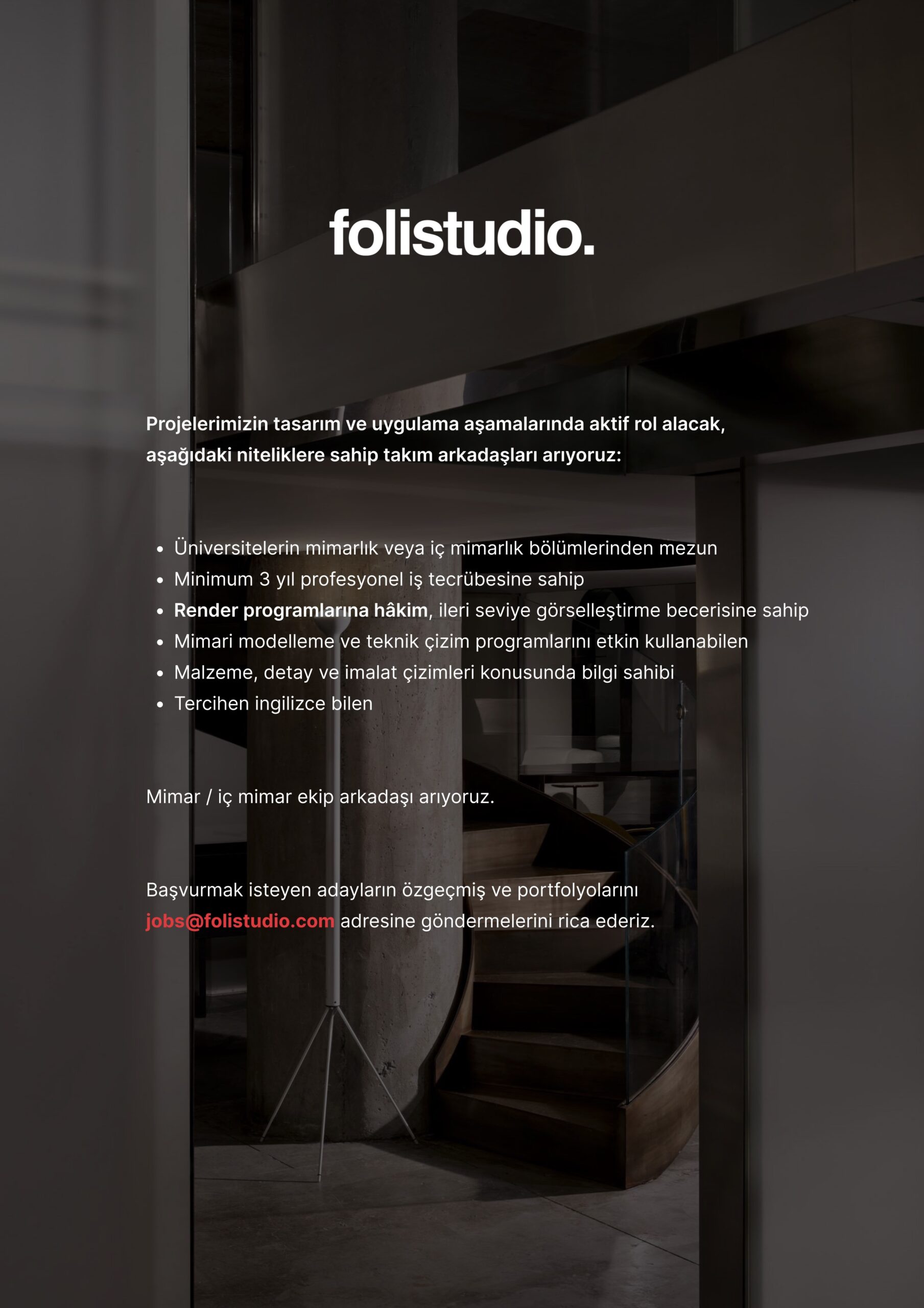 Folistudio Ekip Arkadaşı Arıyor - Arkitera